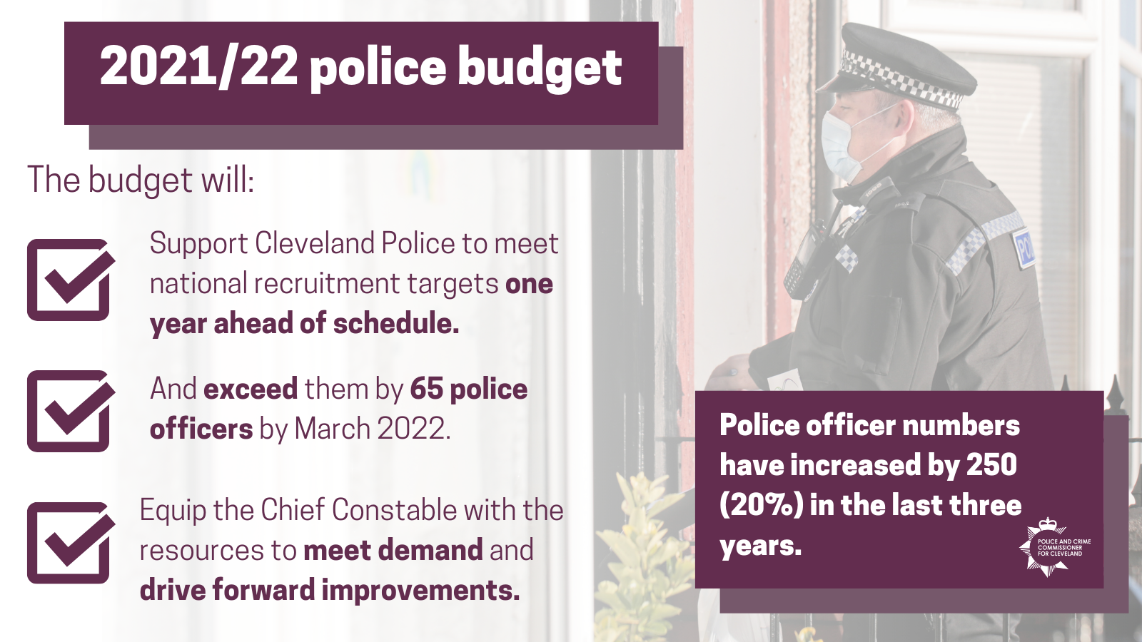 Precept increase will help Cleveland Police exceed national recruitment ...
